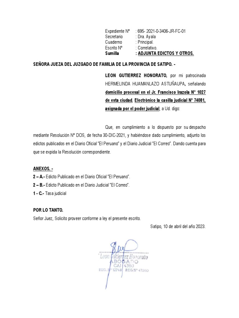 Hermelinda Adjunta Edictos PDF | PDF