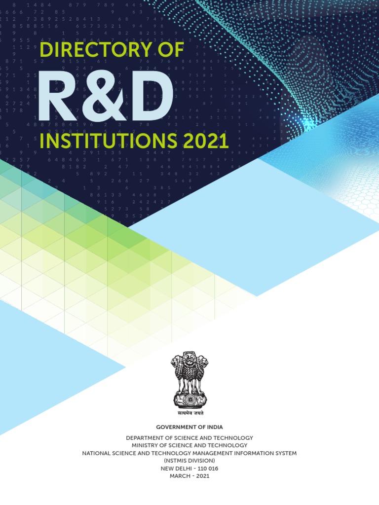DST - Gov.in R & D Directory 2021 PDF | PDF