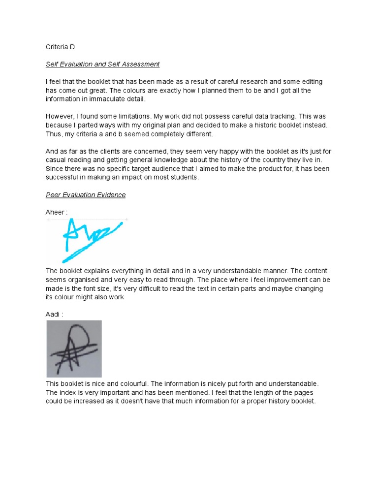 Criteria D - Design PDF | PDF