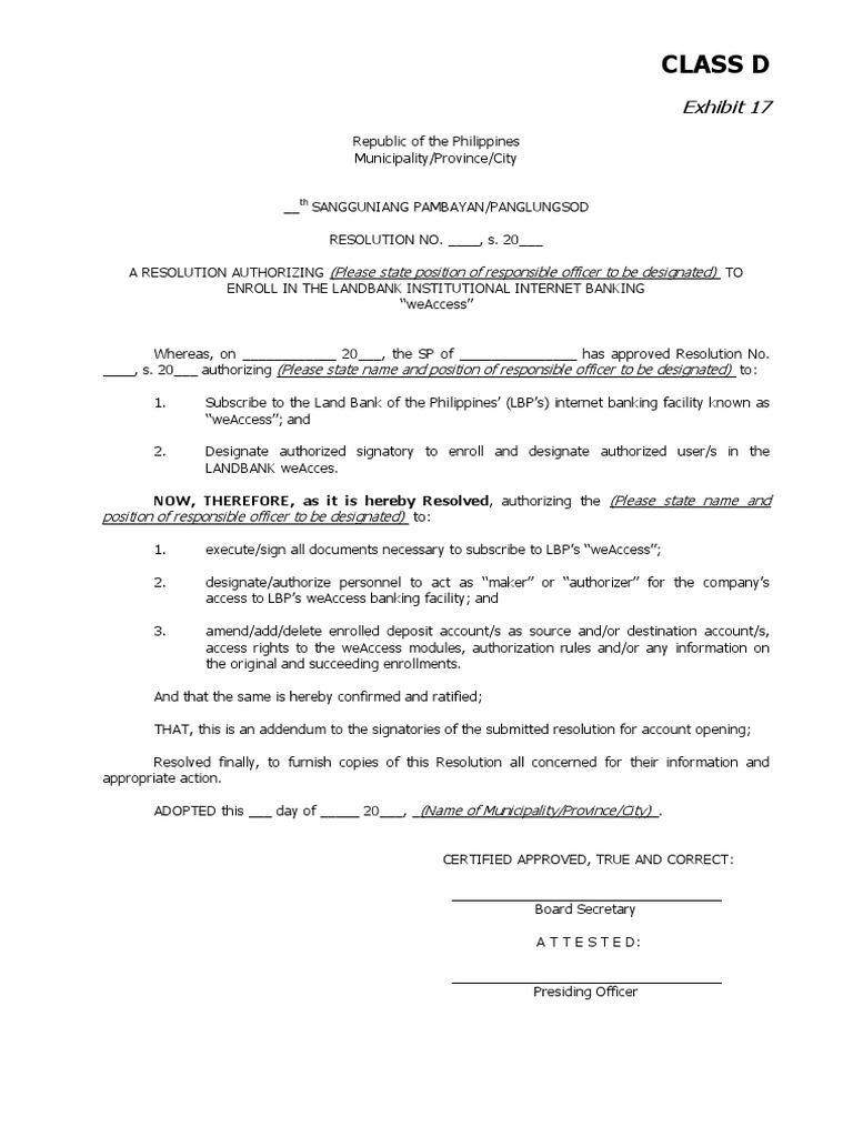 Exhibit 17 Sangguniang Resolution | PDF