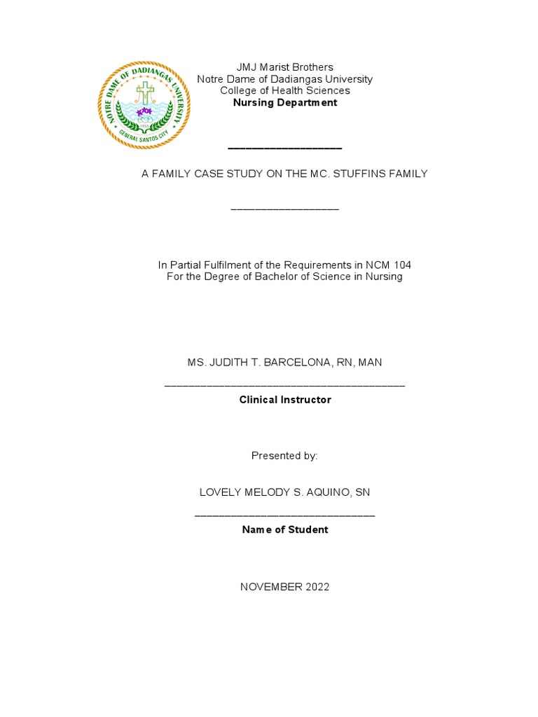 Aquino Lm. Case Study NCM 104 CHN | PDF