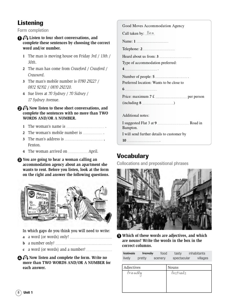Complete IELTS 4-5 Unit 1 Vocabulary and Speaking Part 1 | PDF