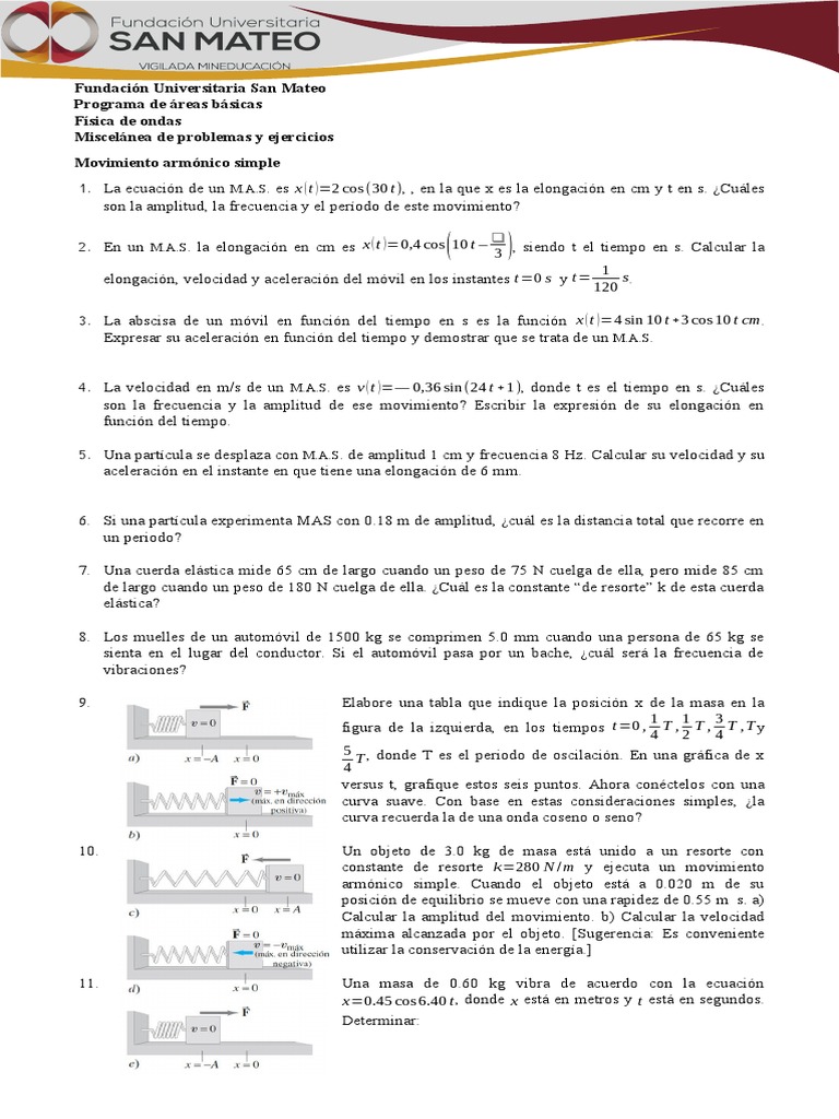 Miscelanea de Ejercicios y Problemas | PDF