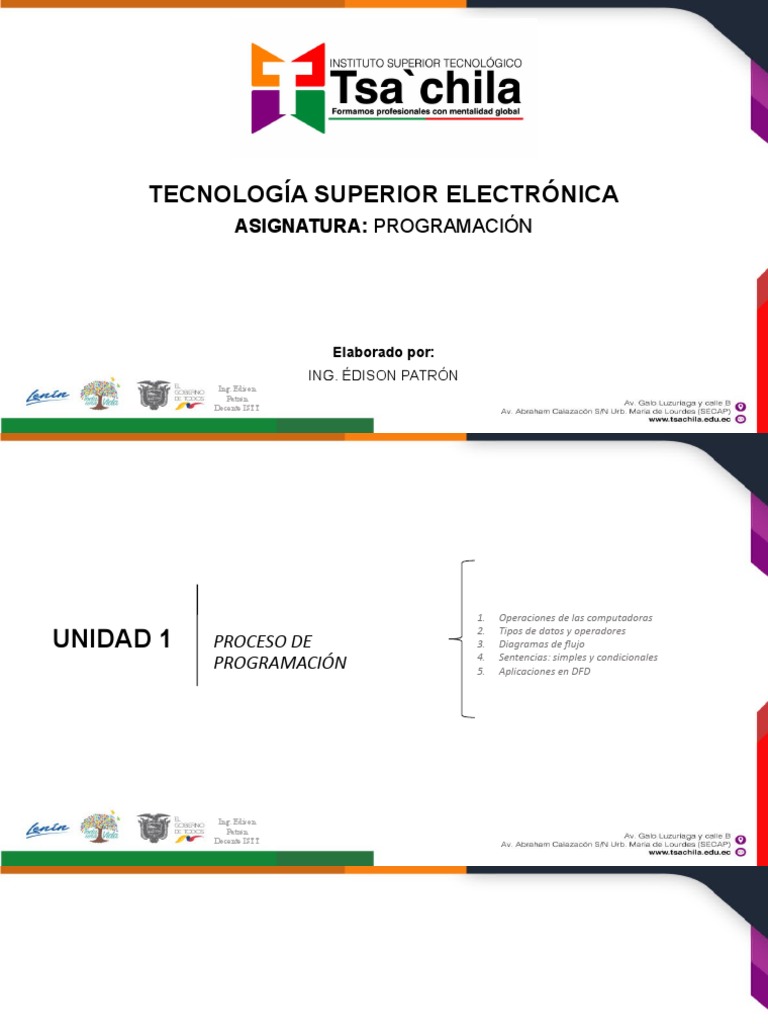 Diapositivas Programacion | PDF | Algoritmos | Programación de computadoras