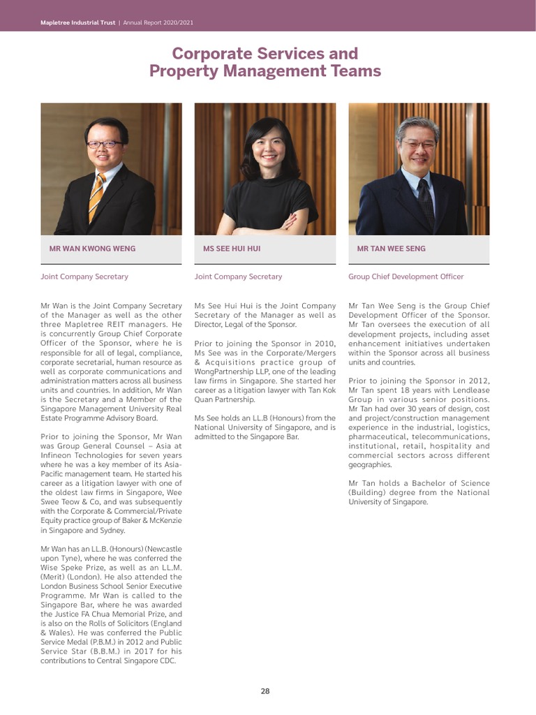 Mapletree Property Management Teams | PDF