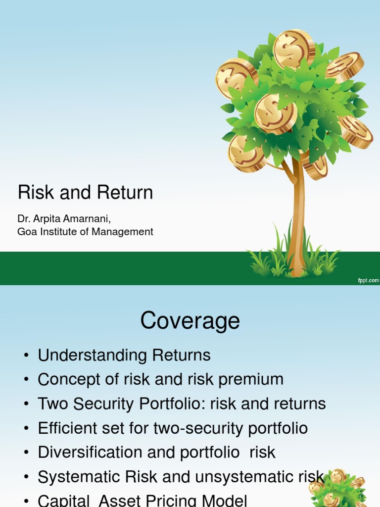 Risk and Return PPT 2022 PDF | Download Free PDF | Capital Asset ...