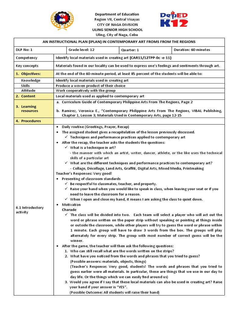 COT 2nd Q 2019 2020 | PDF | Teachers | Classroom