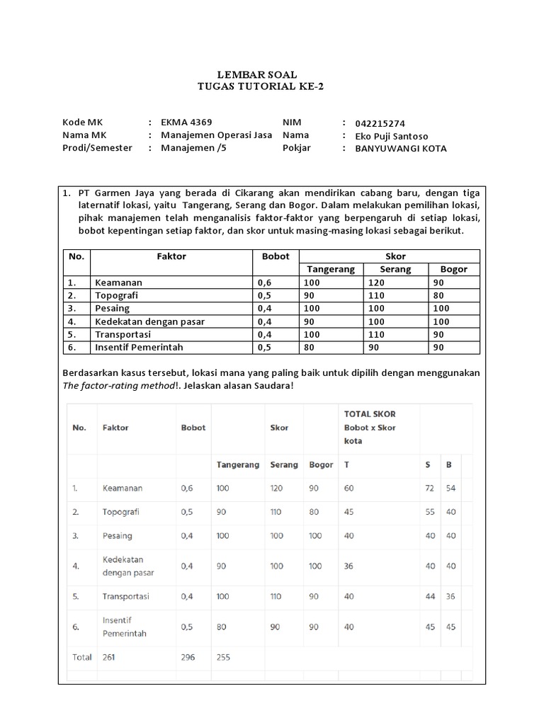 Soal EKMA4369 Tugas2 | PDF