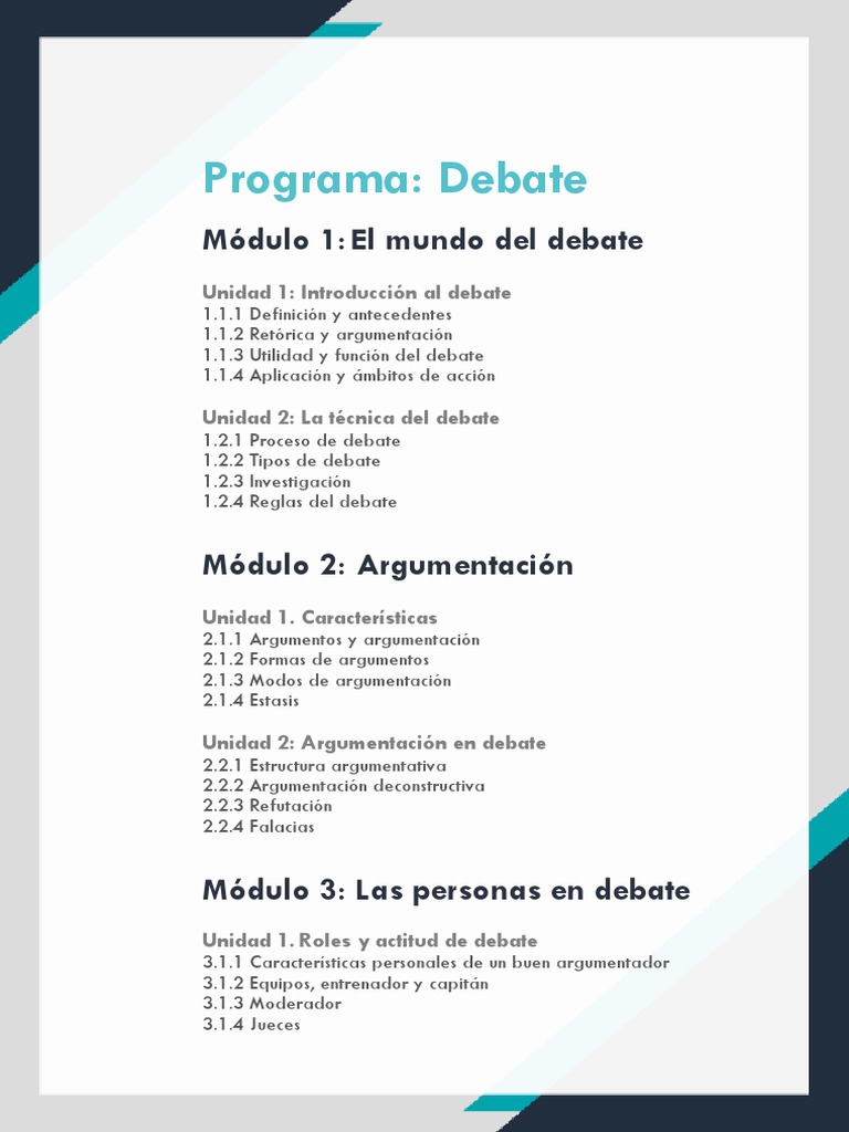 Programa Debate | PDF