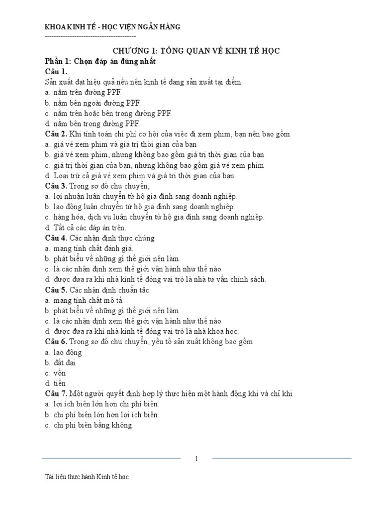 BT KTH Ko Dap An PDF | PDF