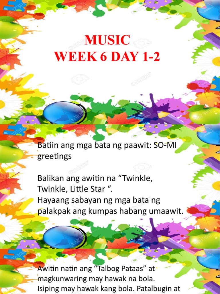 WEEK 6 MAPEH Day 1 5 | PDF
