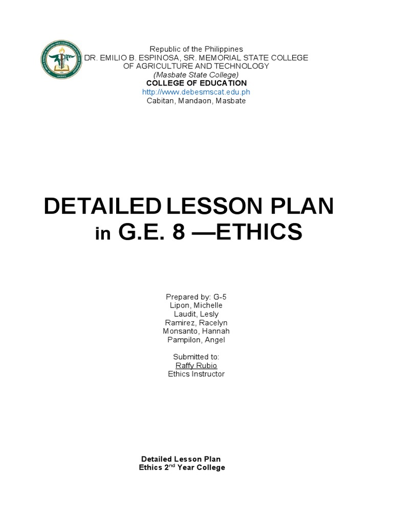 Lesson Plan - Ethics | PDF | Substance Abuse | Suicide