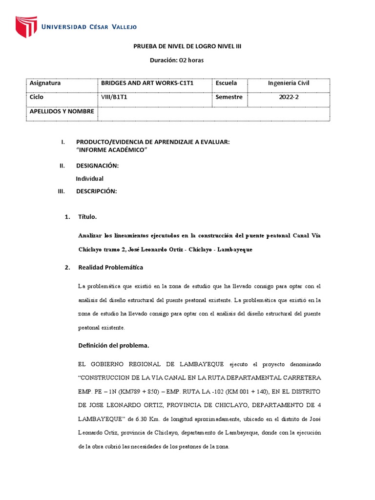 PNL - PRUEBA DE NIVEL DE LOGRO Nivel 3 2022 2-1 | PDF