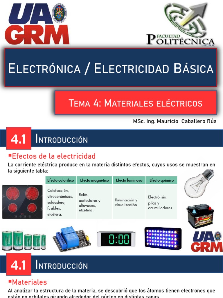 EBAS Unidad 4 Materiales Electricos PDF | PDF