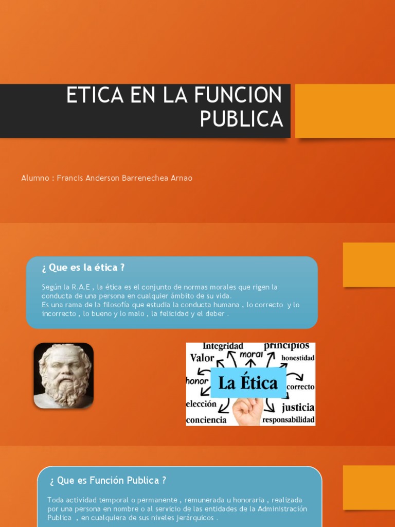 Etica en La Funcion Publica | PDF