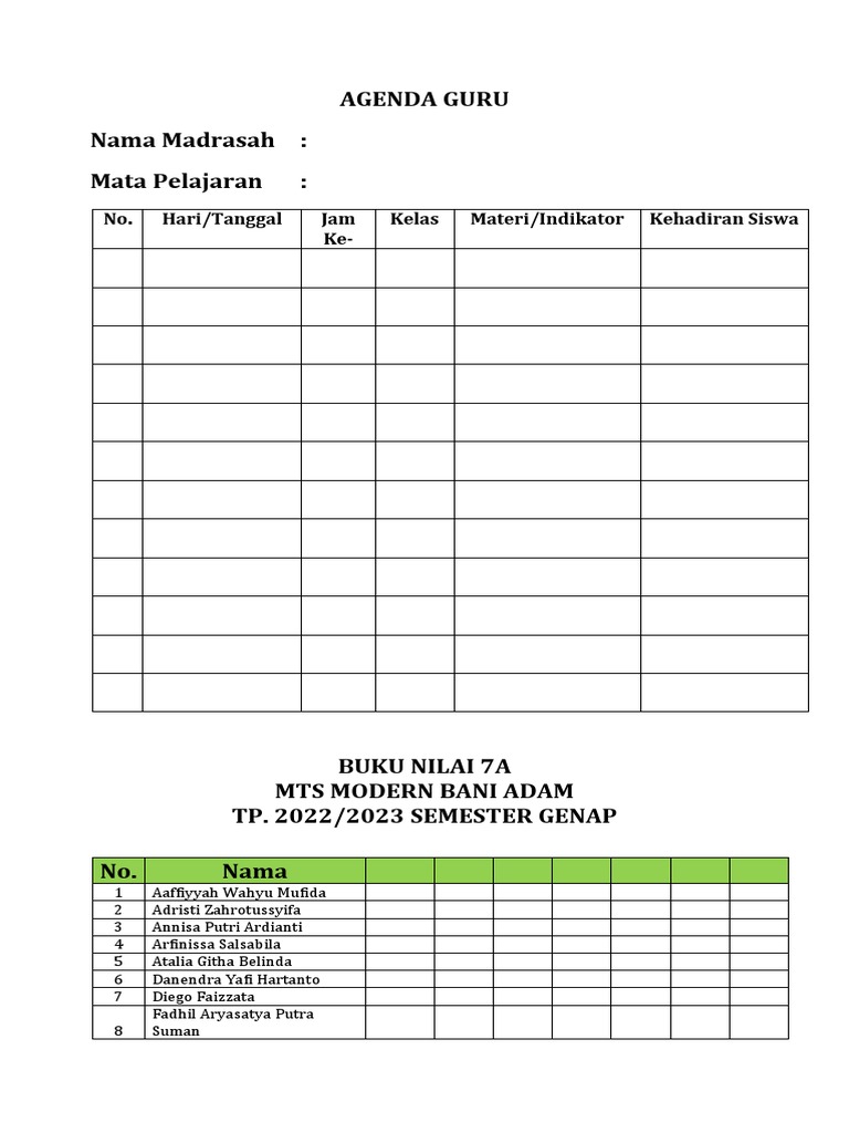 Buku Nilai MTS Modern Bani Adam | PDF