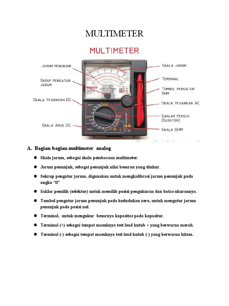 Laporan Multimeter X | PDF