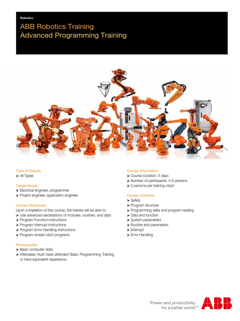 Dokumen - Tips - Robotics Abb Robotics Training Advanced Programming Training Abb Robotics ...