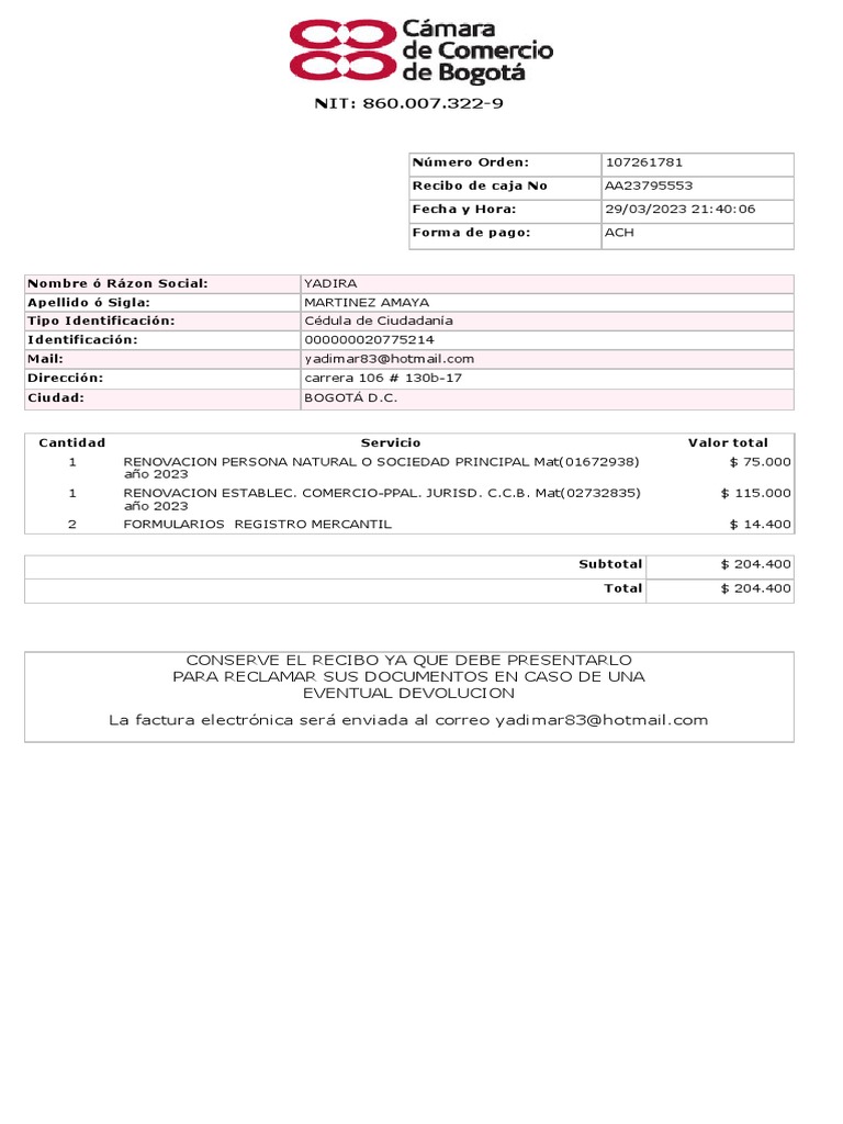 Factura CCB PDF | PDF