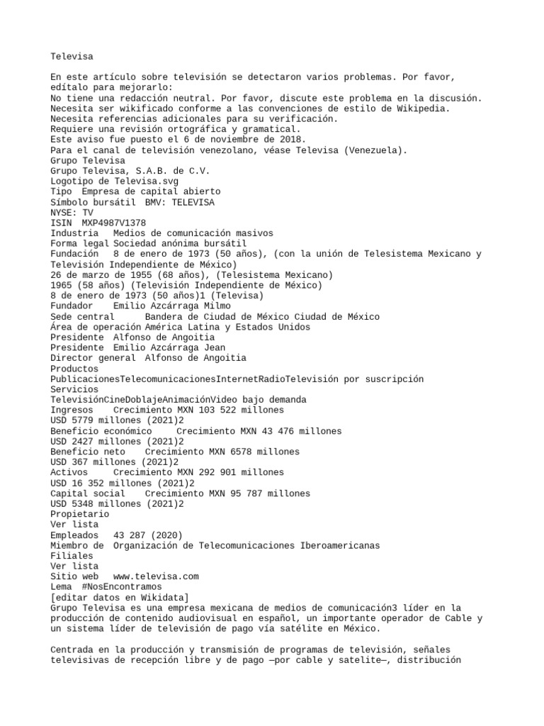 Televisa | PDF