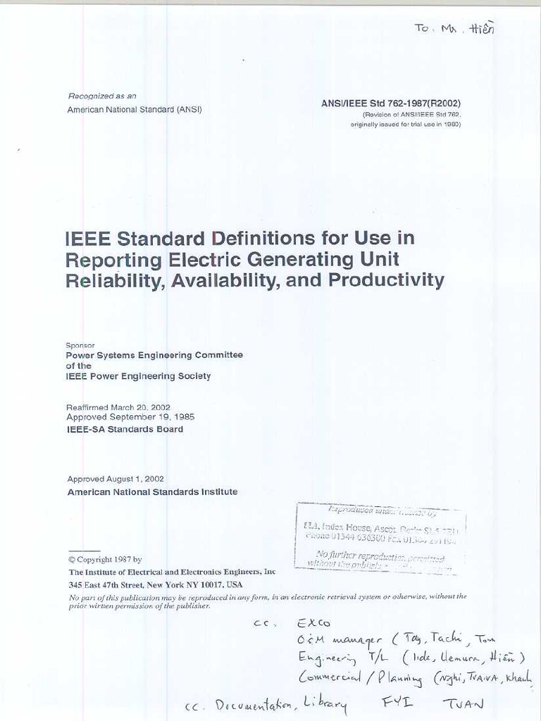 ANSI IEEE Standards 782 1987 PDF | PDF