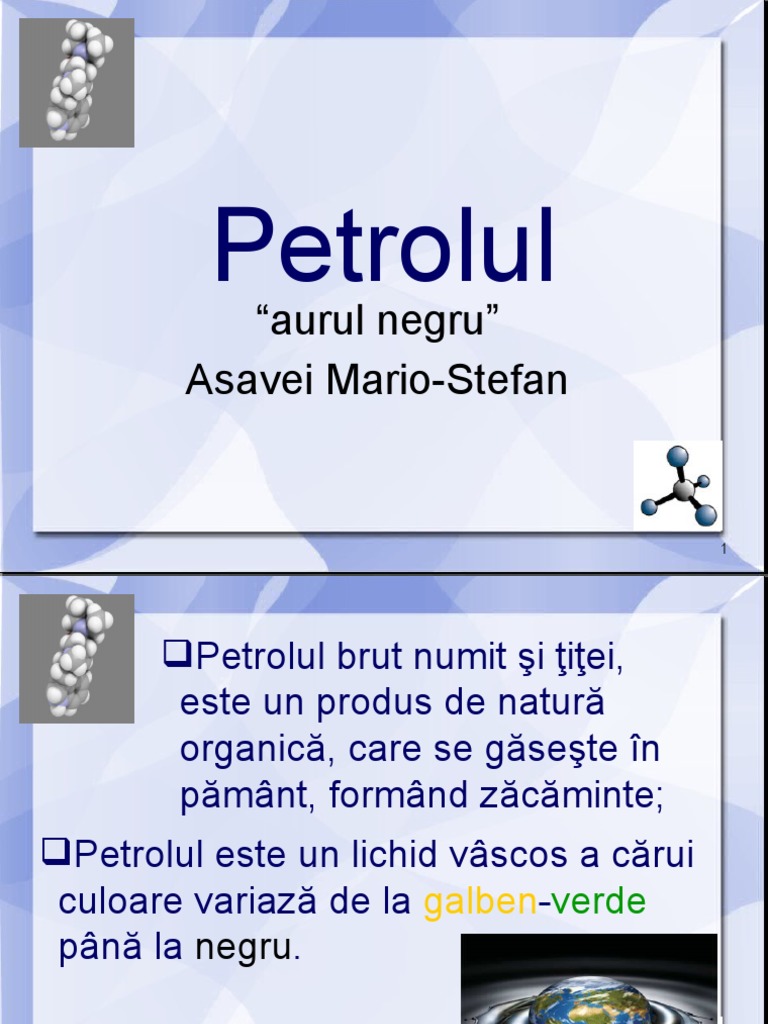 Proiect Chimie Petrol | PDF