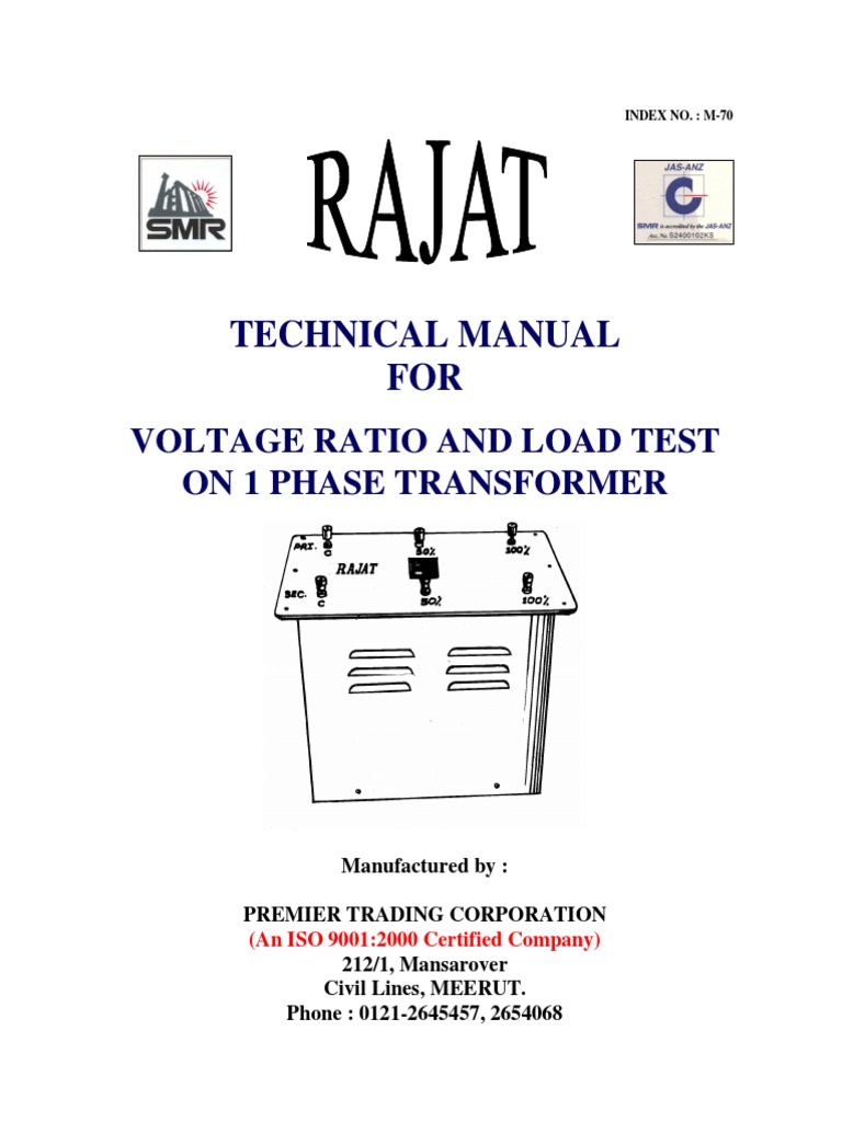Polarity, Voltage Ratio and Load Test | PDF