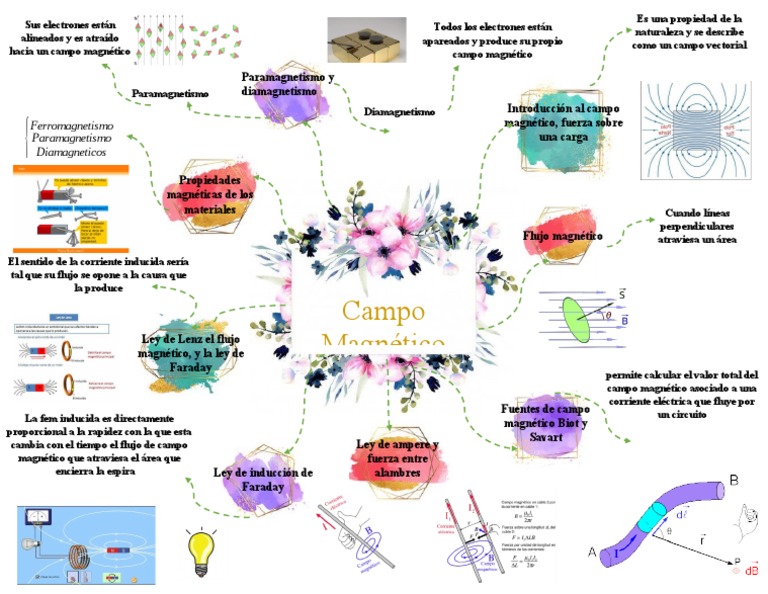 Mapa Mental del Magnetismo y Electromagnetismo | PDF