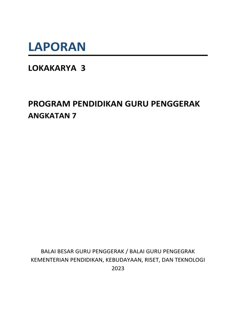 Laporan LOKA KARYA 3 | PDF