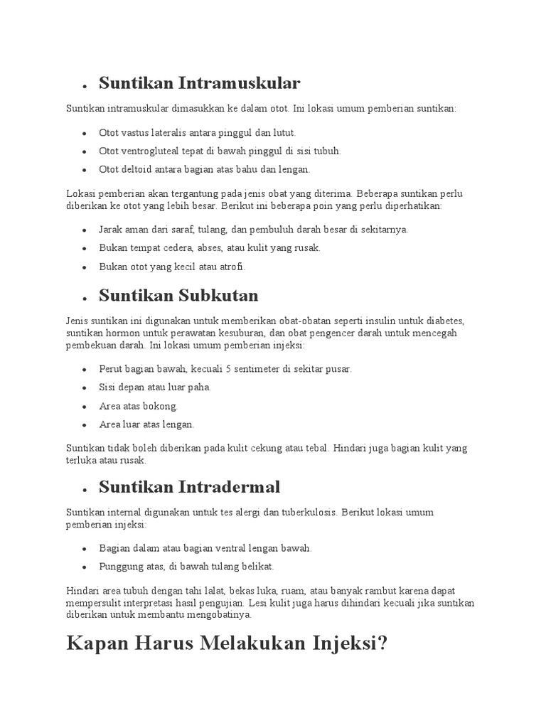 Suntikan Intramuskular | PDF