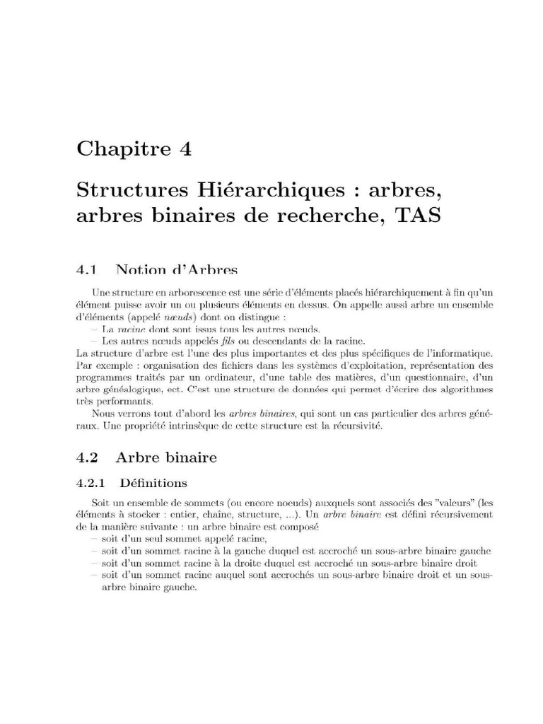 Chapitre 4 - Les Arbres - 230419 - 210535 PDF | PDF