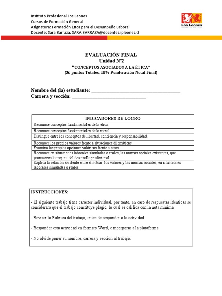 FE - EvaluaciÃ N Final - U2 | PDF