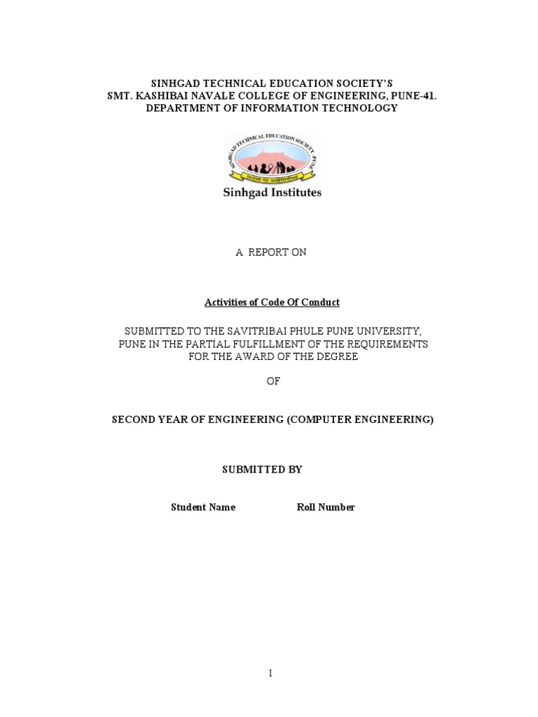 Code of Conduct Activities Report | PDF