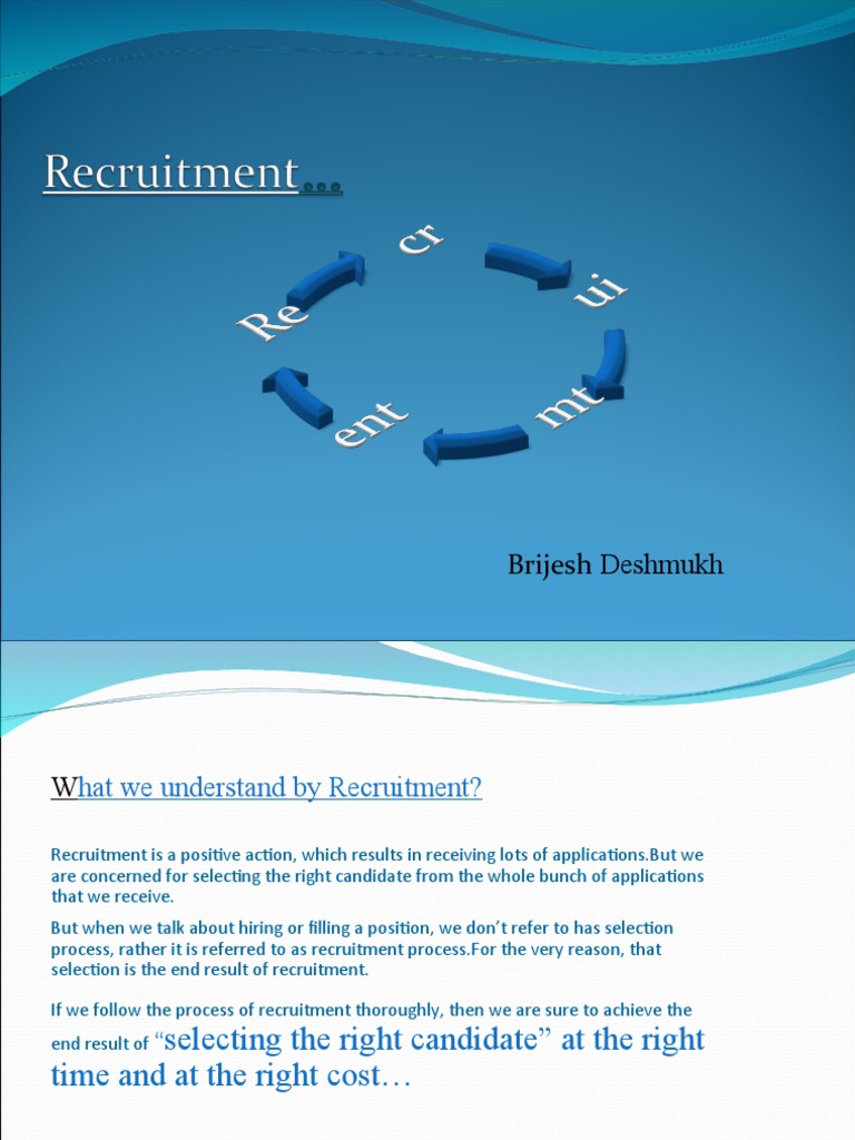 Recruitment Process and Best Practices | PDF