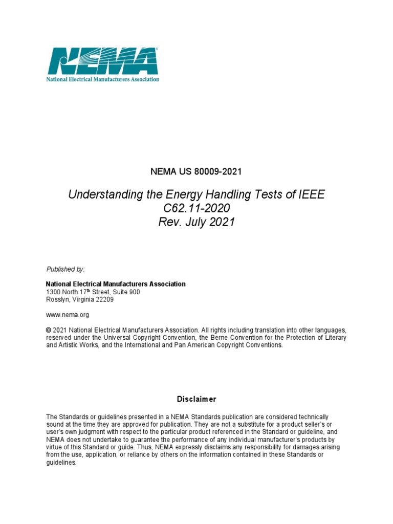 NEMA US 80009 2021 AsPublished PDF | PDF