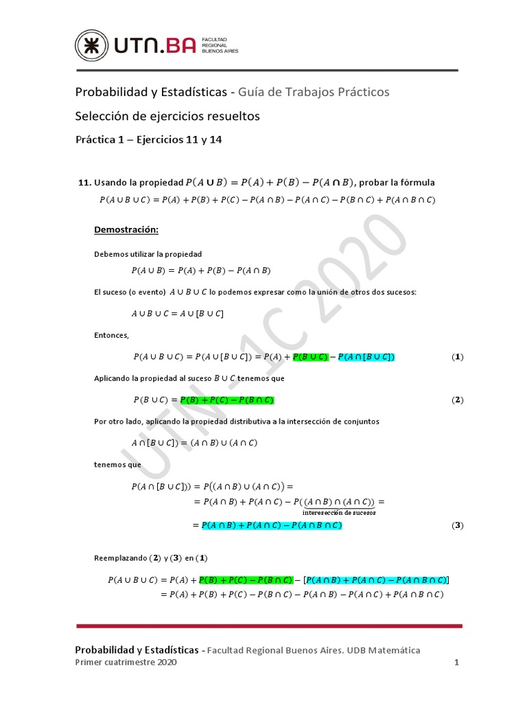 UTN Trabajo Práctico 1 Ej 11-14 PDF | PDF