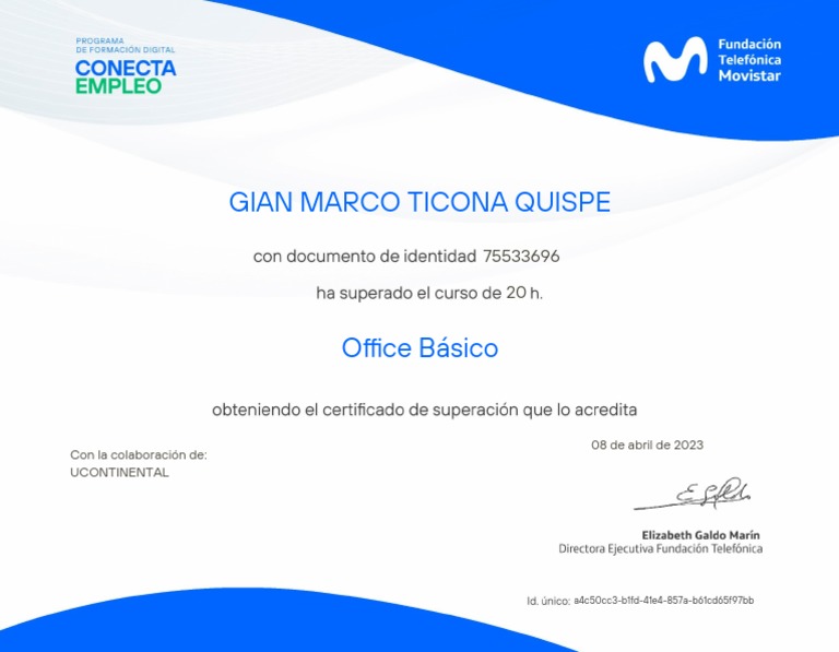 Office Básico - Certificado PDF | PDF