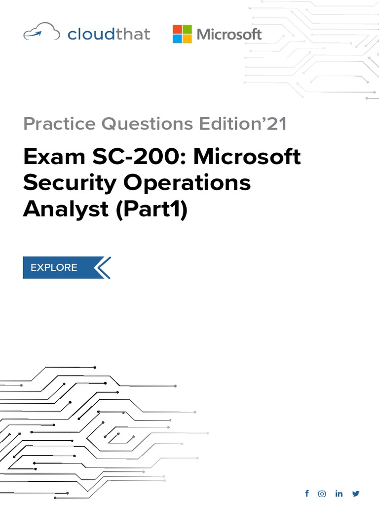 Practice Questions Edition21 Exam SC 200 Microsoft Security Operations ...