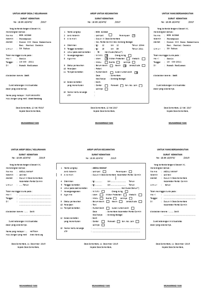Surat Kuning Kematian | PDF