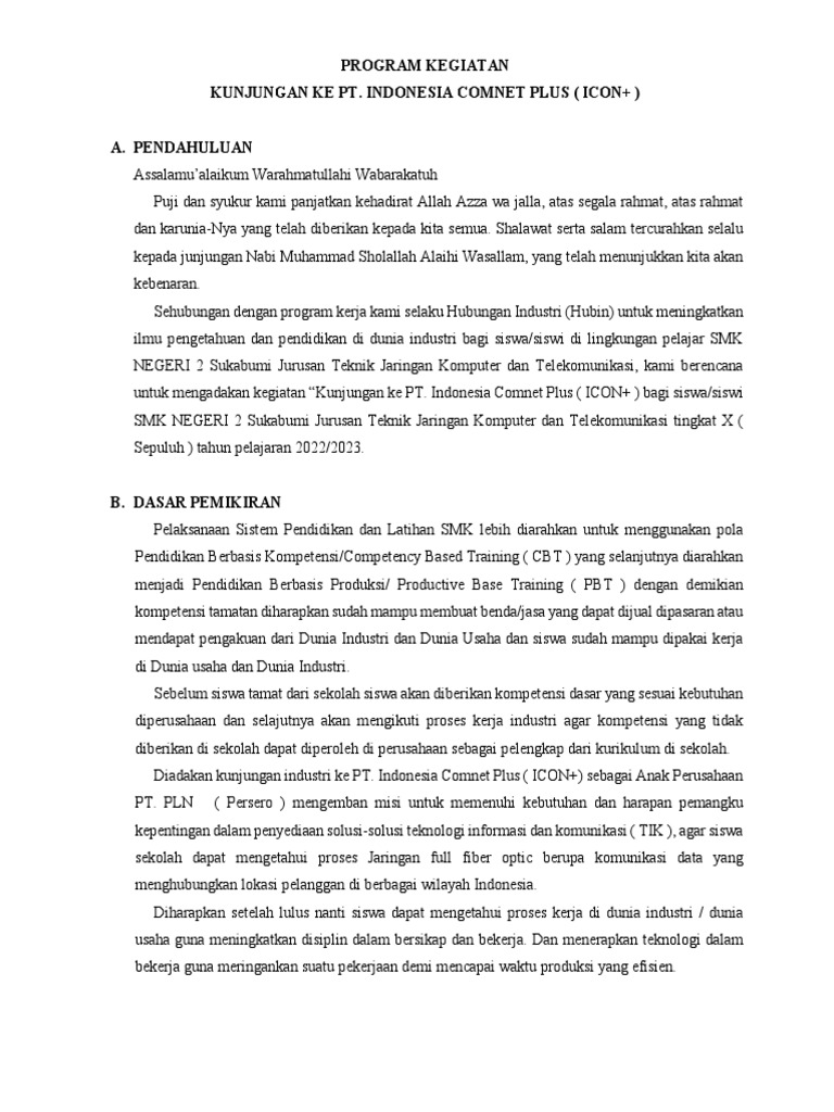 Kunjungan Industri SMK Negeri 2 Depok | PDF