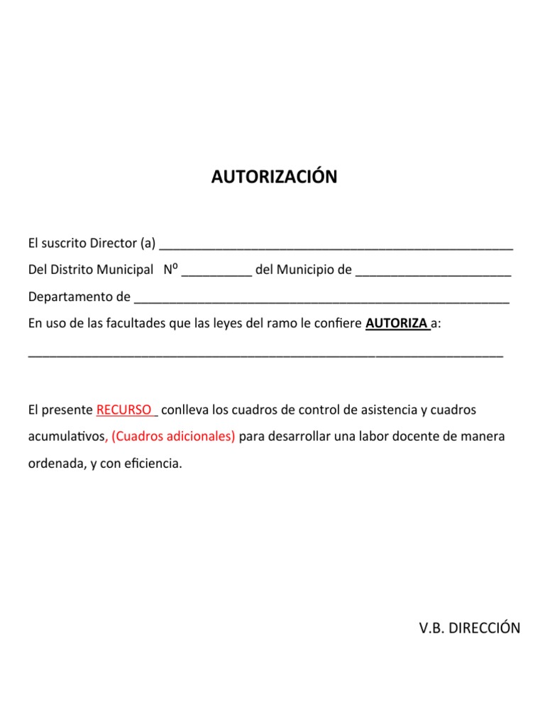 AUTORIZACIÓN | PDF