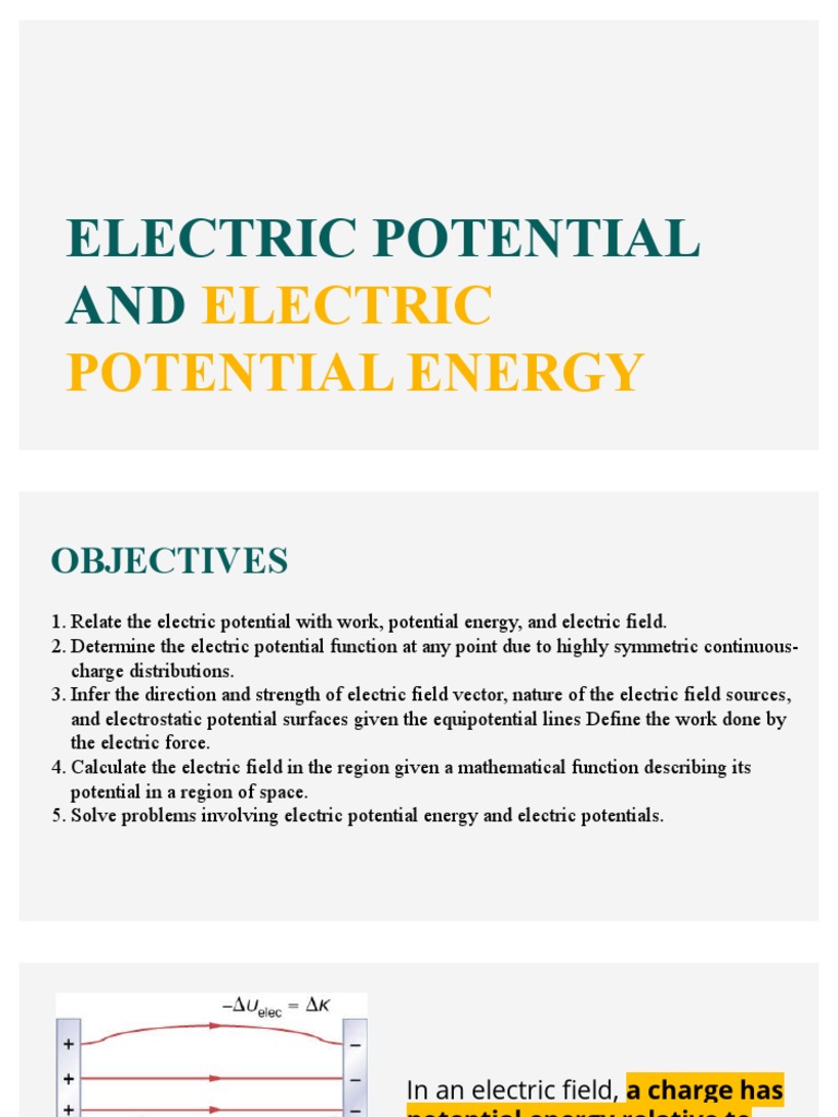 Electric Potential and Energy Explained | PDF