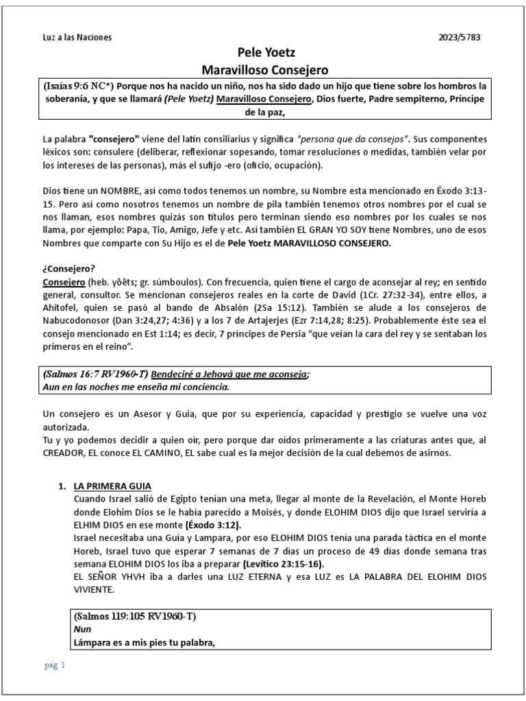 Pele Yoetz | PDF | Contenido bíblico | Creencia religiosa y doctrina