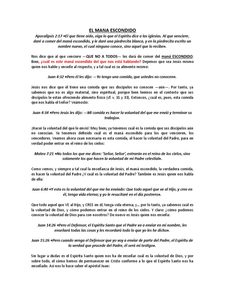 El Mana Escondido | PDF
