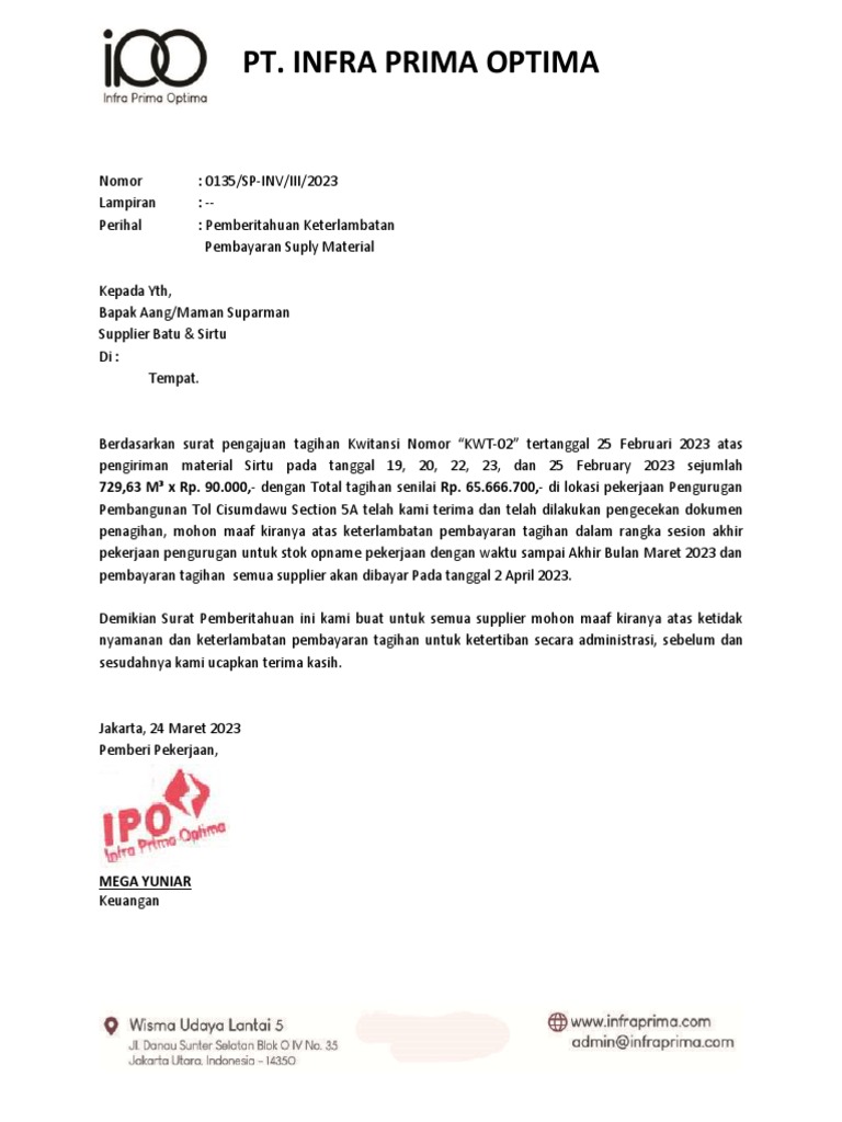 Surat Tagihan PDF | PDF