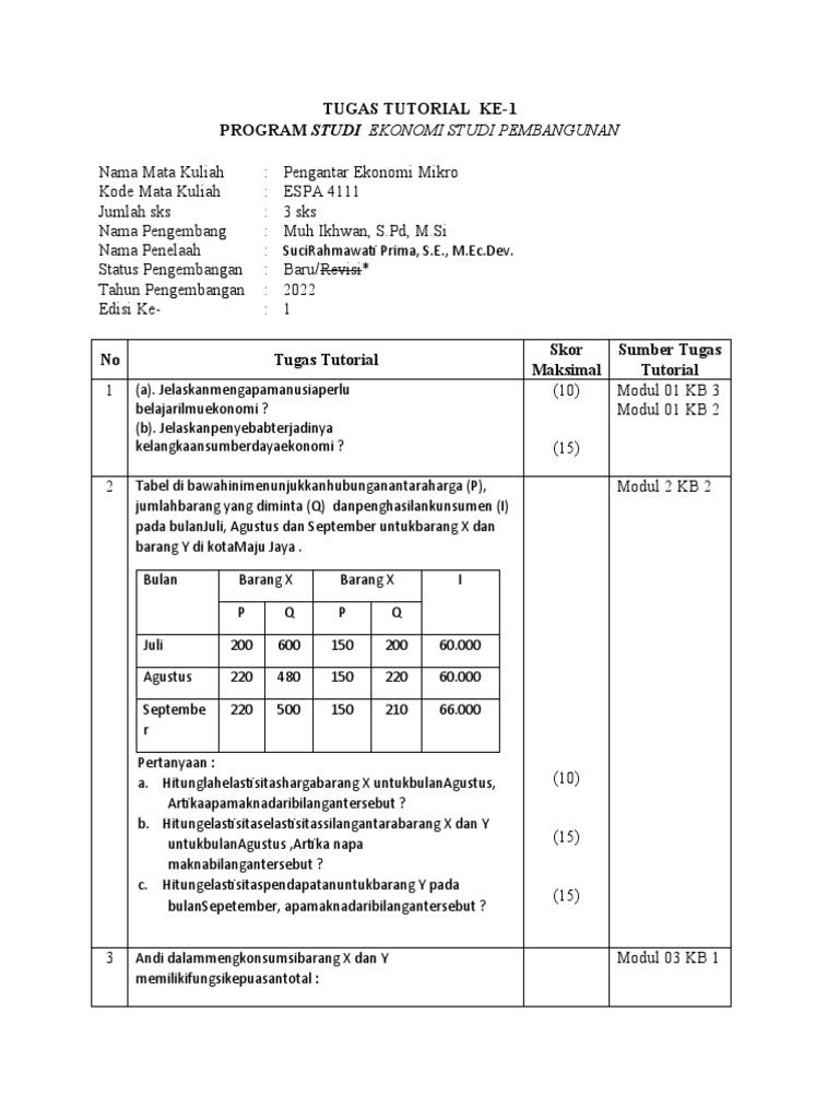 Tugas Tutorial Ke 1 | PDF