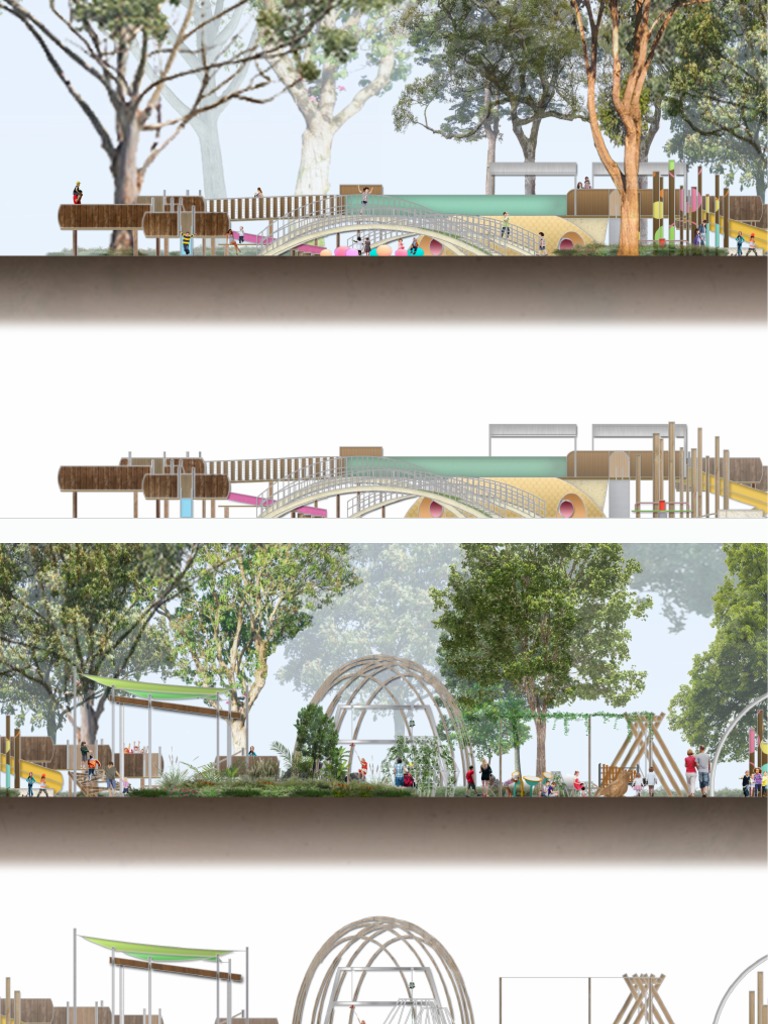 Elevations zoom in (Sandy Beach Nature Playground Design Concept).pdf | PDF