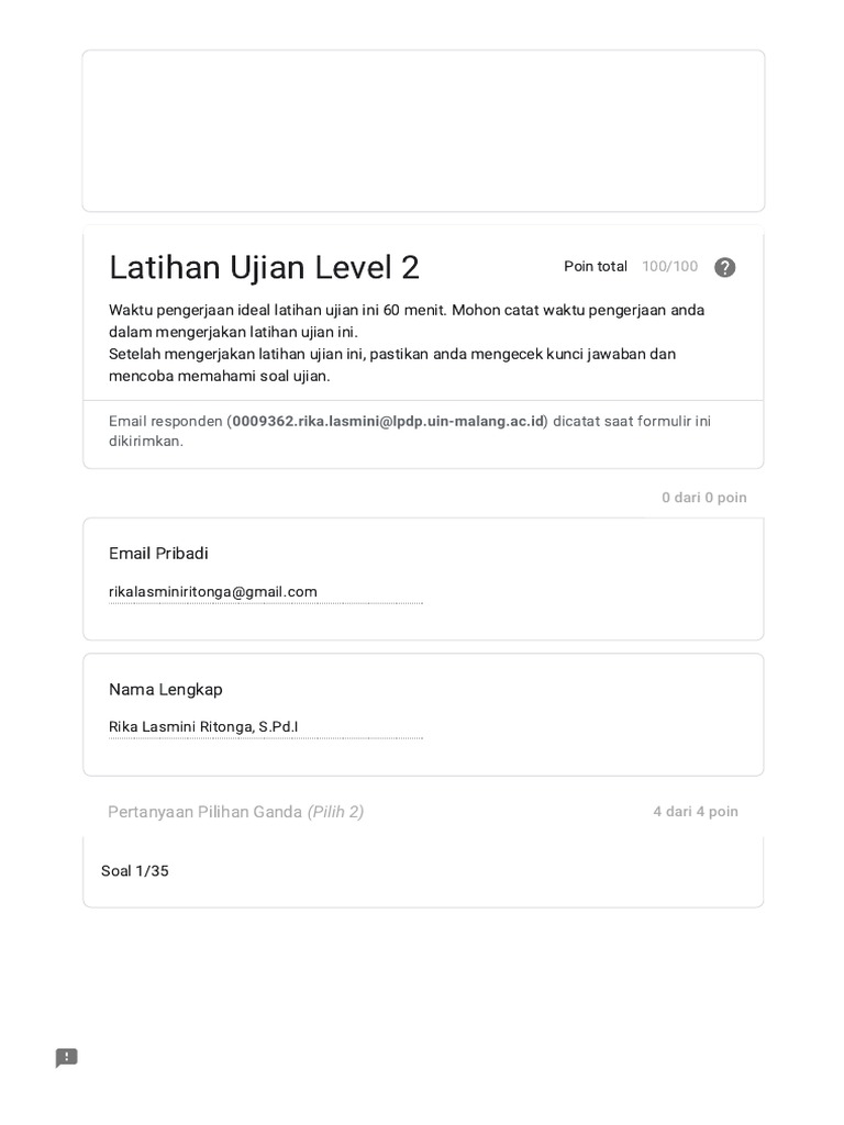 Latihan Ujian Level 2 PDF | PDF