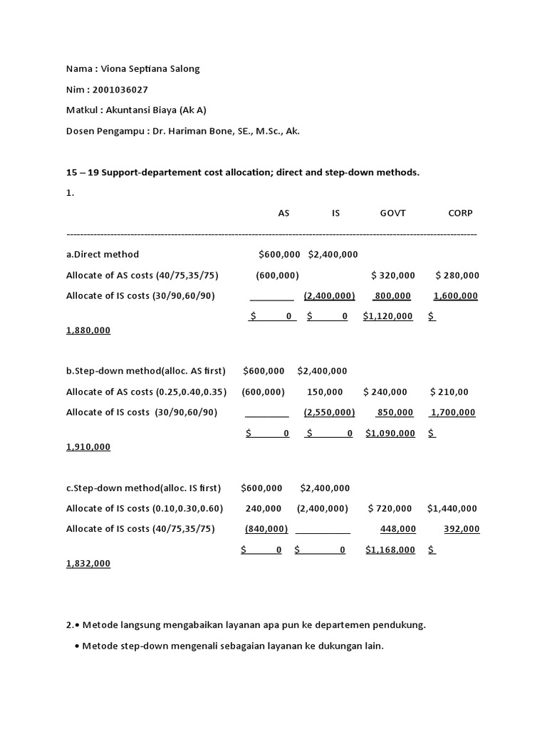 Akuntansi Biaya Soal | PDF