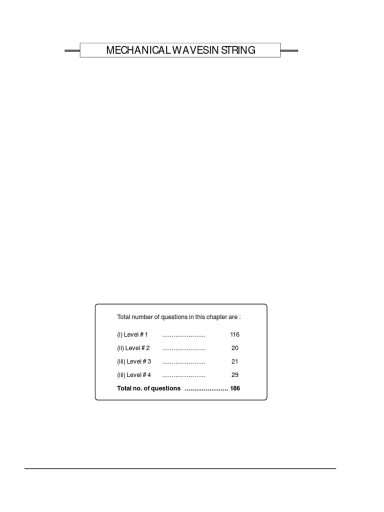 Mechanical Wave Through Strings (Exercies) Module-3 | PDF